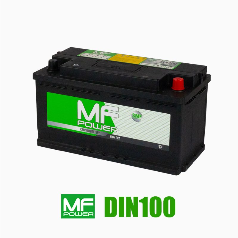 แบตเตอรี่รถยนต์ MF POWER รุ่น DIN100 - 100 แอมป์ ขั้วซ้าย ขั้วจม